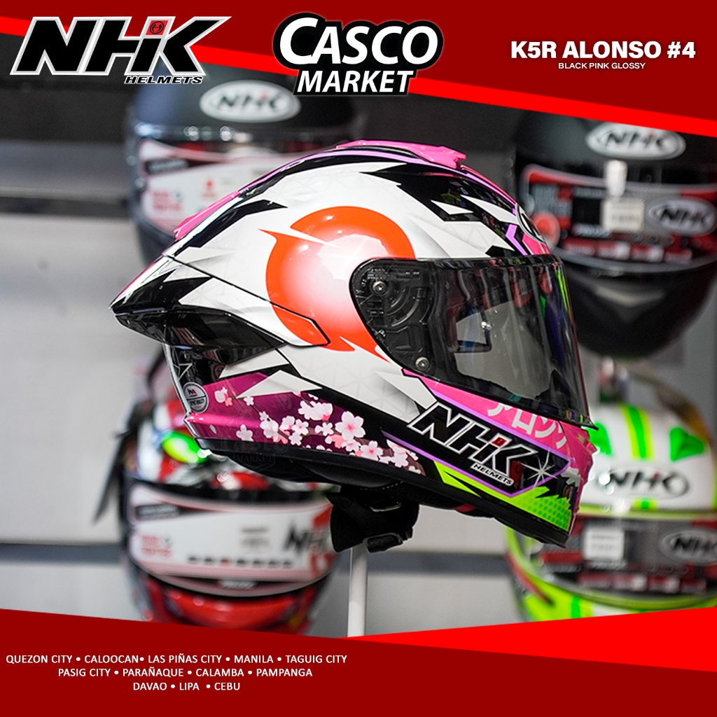 NHK K5R-ALONZO #4 JAPAN FULL FACE DUAL VISOR MOTORCYCLE HELMET | Shopee Philippines