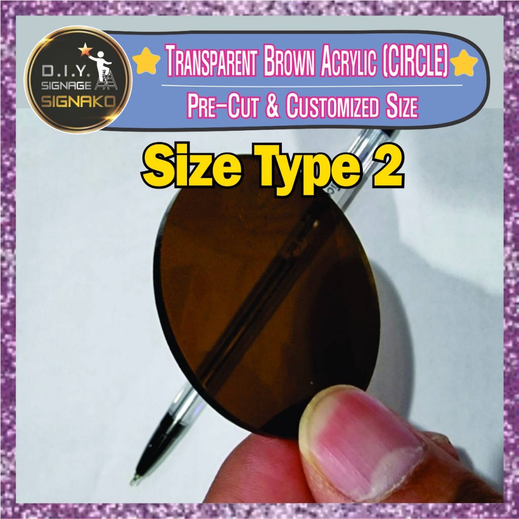 Transparent "Brown" Circle Round Acrylic Sheet Pre Cut & Customized ...