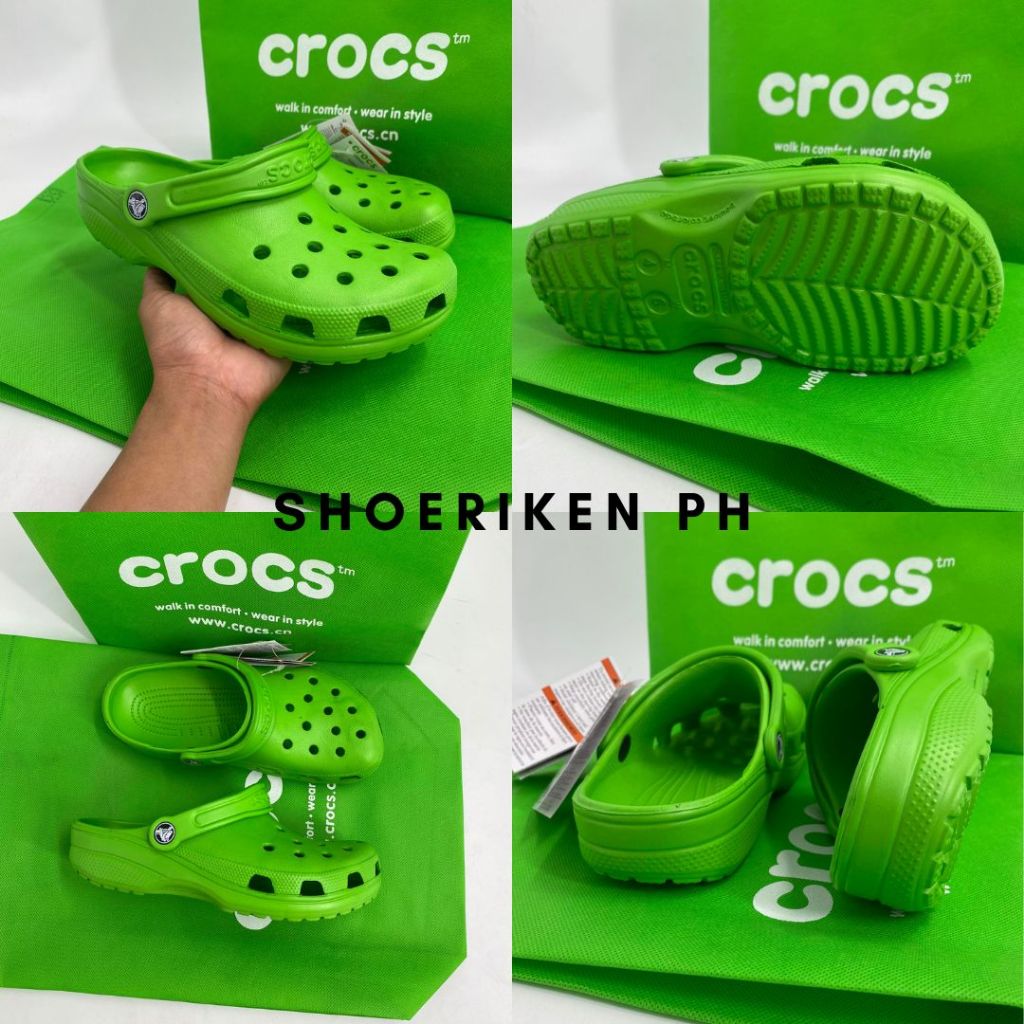 Crocs Classic Clogs Sandals For Men And Women With Ecobag OG2 | Shopee Philippines
