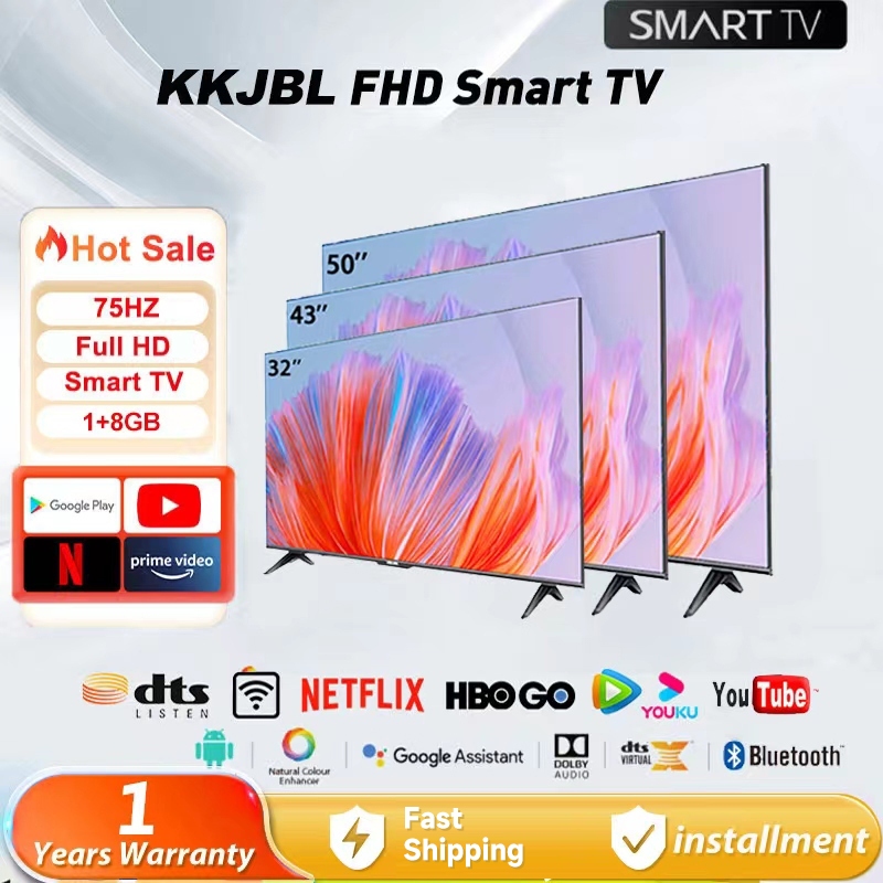 KKJBL&JEAANSP LED TV 40 inch/43 inch/46 inch Smart TV HD With Android TV/WiFi/Netflix/YouTube ...