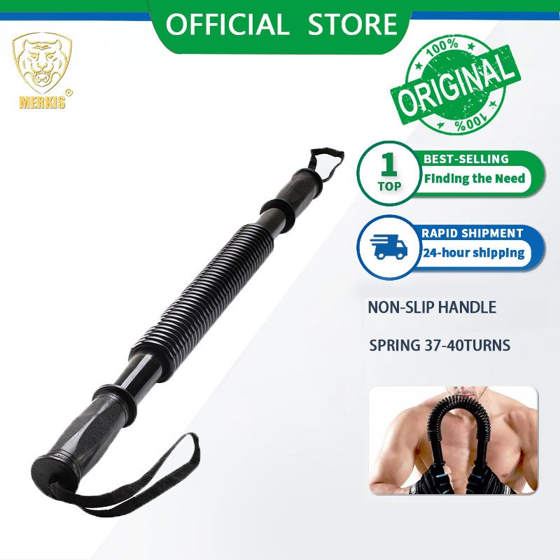 Power Twister Bar Arm Force Rod Spring Forearm Blaster Bar Arm Muscle ...