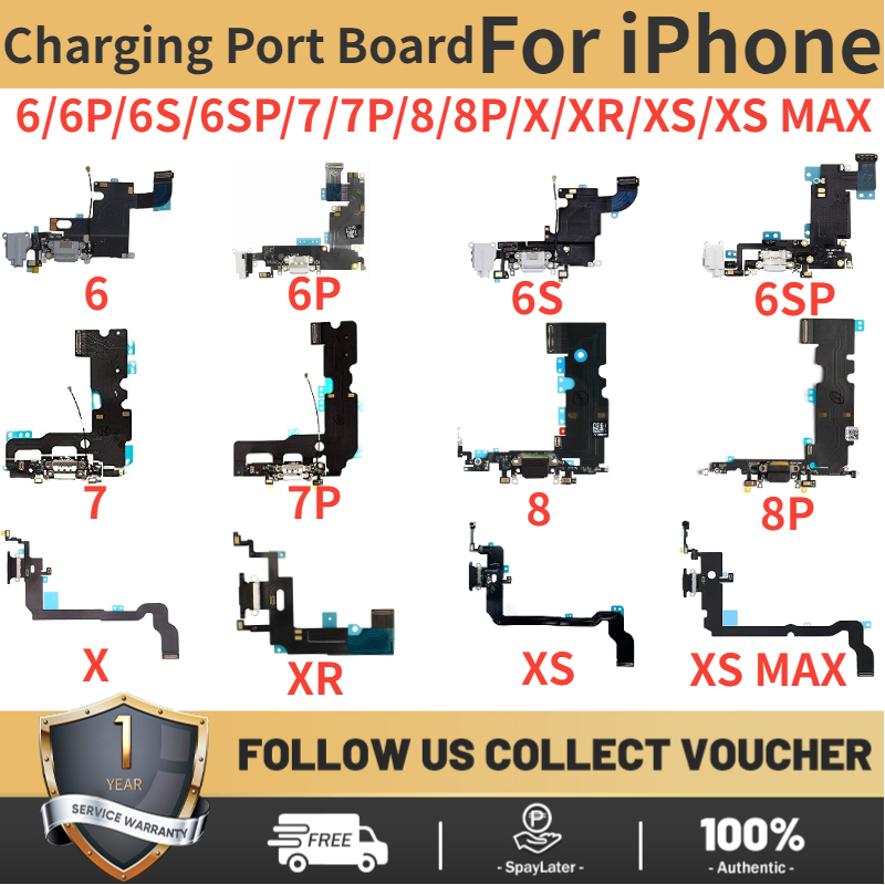 For iPhone 6/6P/6S/SE/7/7P/8/8P/X/XR/XS MAX Charging Port Board ...