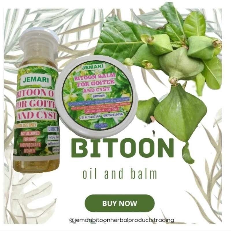 JEMARI'S Bitoon oil extract and balm set for goiter and cyst 50ml oil ...