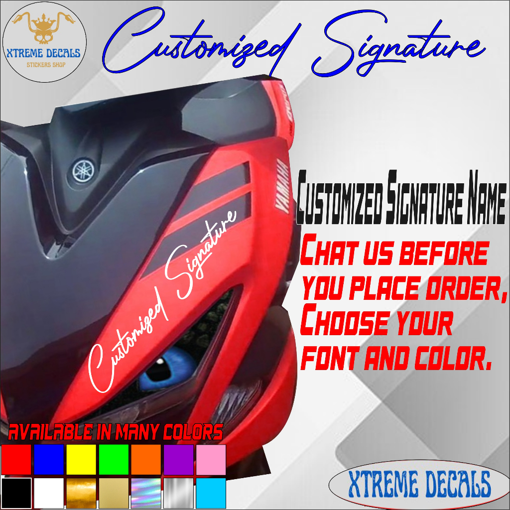customized signature name sticker | Shopee Philippines