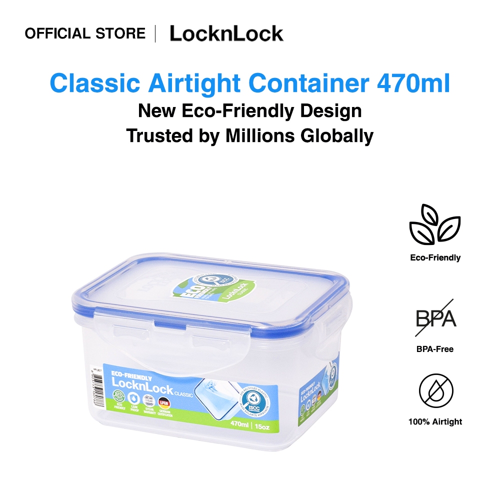LocknLock Eco-Friendly Classic Airtight Rectangular Food Container ...