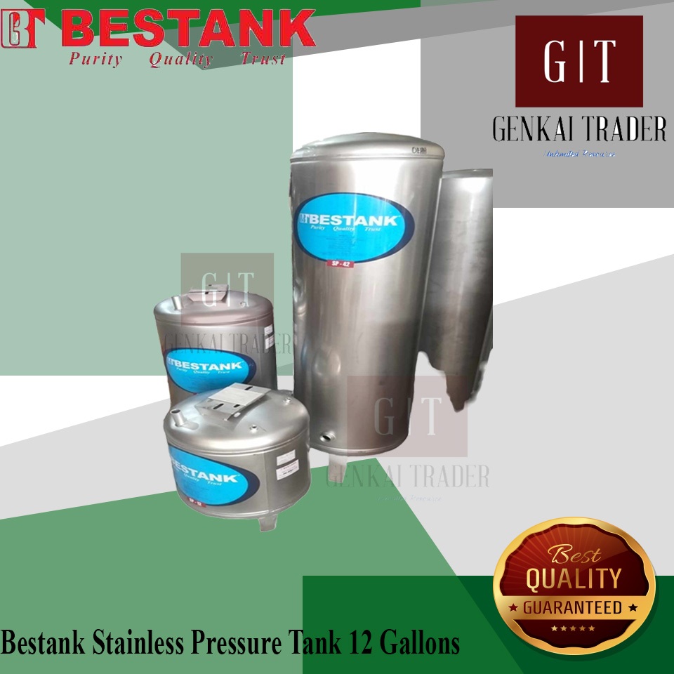 Bestank Original Stainless Pressure Tank 12 Gallons Gals | Shopee ...