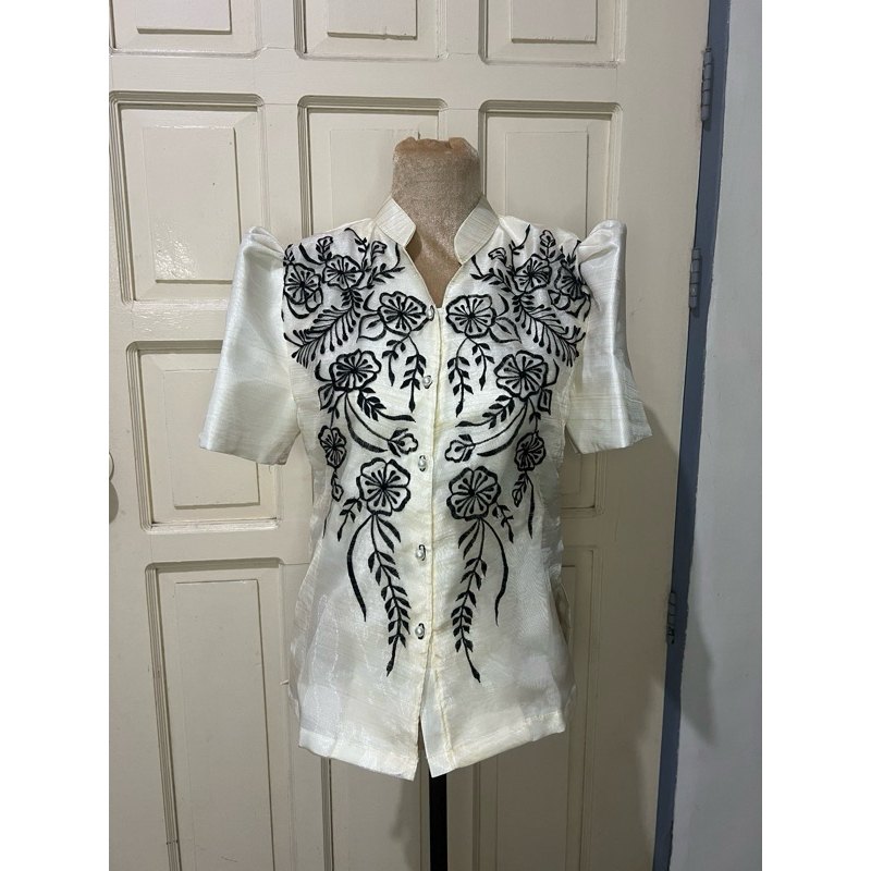 Filipiniana Ladies Barong Modern Mestiza Top | Shopee Philippines