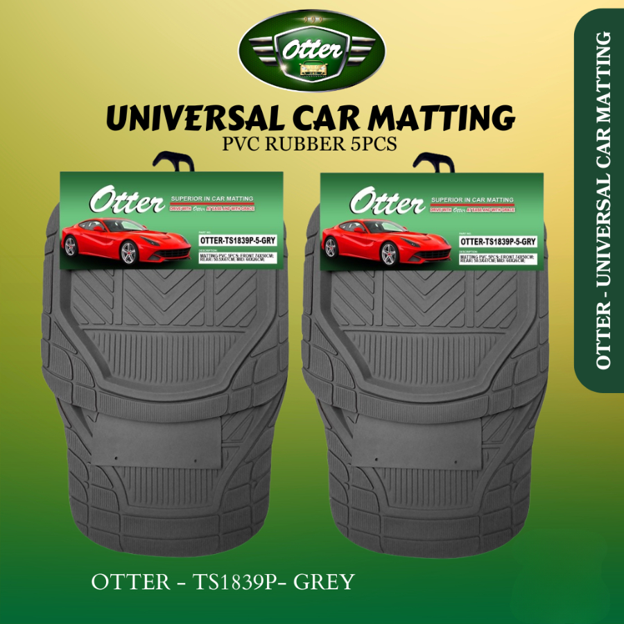 Otter Universal Car Matting PVC Rubber 5PCS | Shopee Philippines