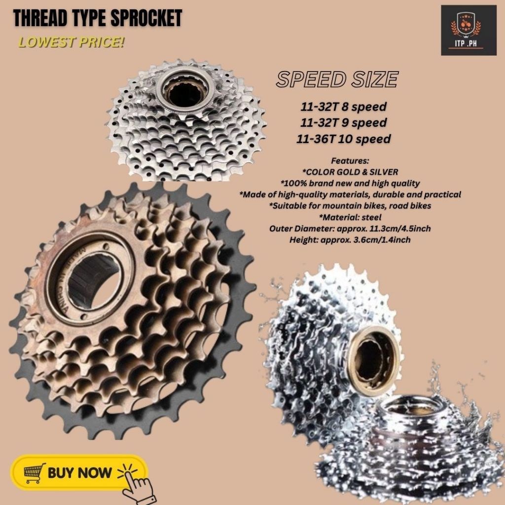 Bike Sprocket 6/7/8/9-speed Thread Type 14t-28t/13-28t/13-32t | Shopee ...