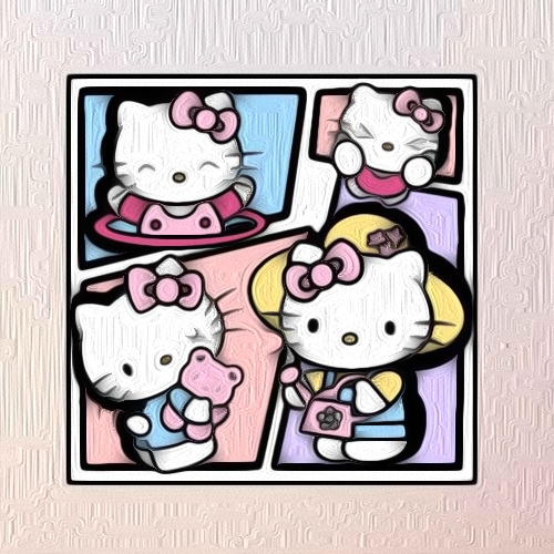 20*20 cartoon char Framed Digital Painting Pagpipinta DIY Canvas ...