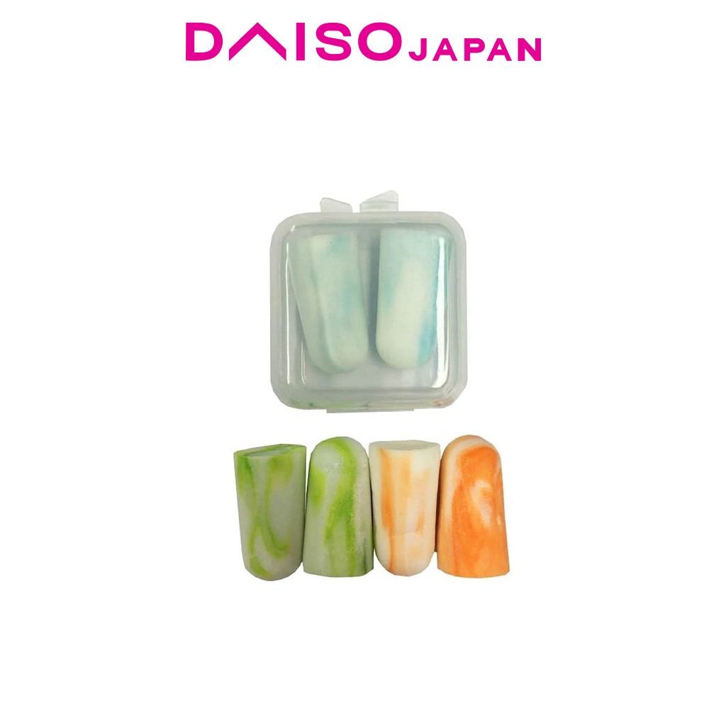 Daiso Marble Design Ear Plugs with Case (3 pairs) | Shopee Philippines