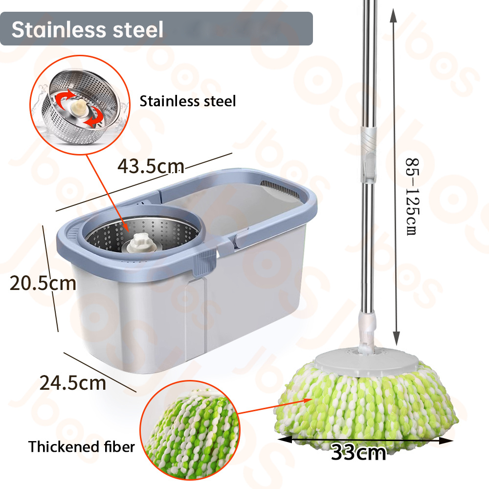 Jbos Tornado Mop with Spinner and Bucket Upgraded Mop Bar Thickened Mop ...