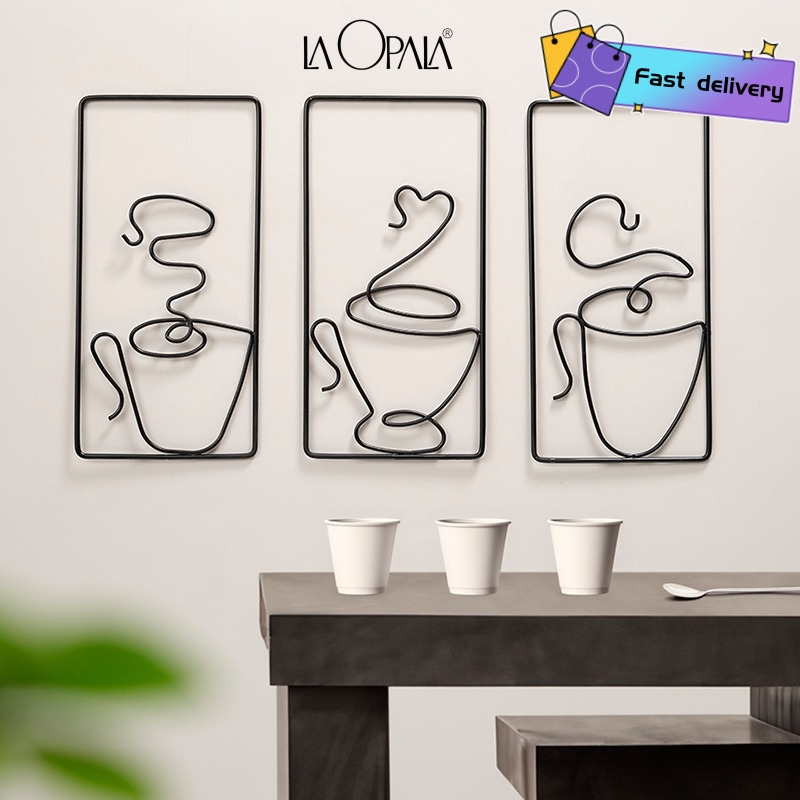 Nordic Black Metal Art Wall Decor For Bedroom Ins Style Minimalist Wall ...