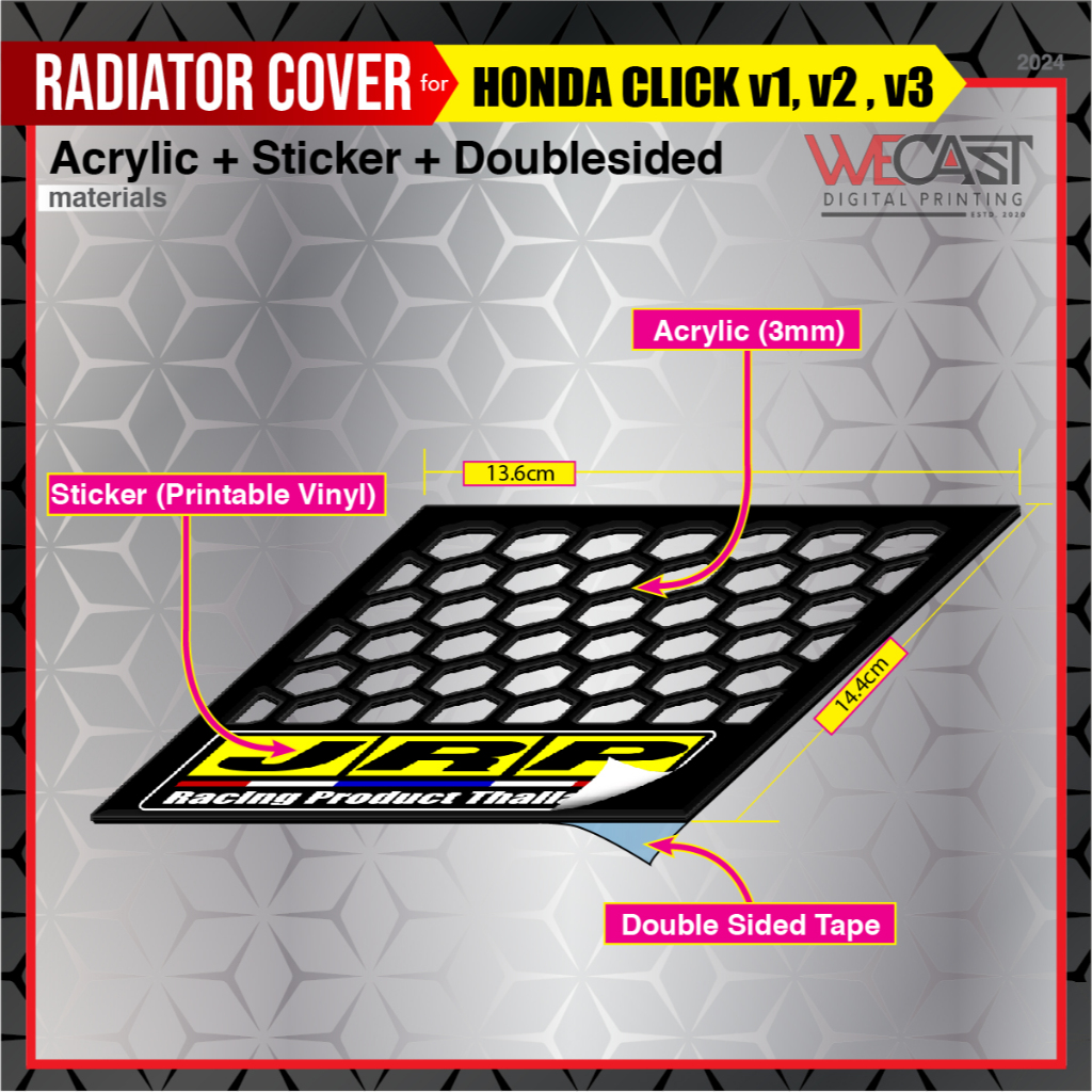 HONDA CLICK V1 V2 V3 RADIATOR COVER | Shopee Philippines