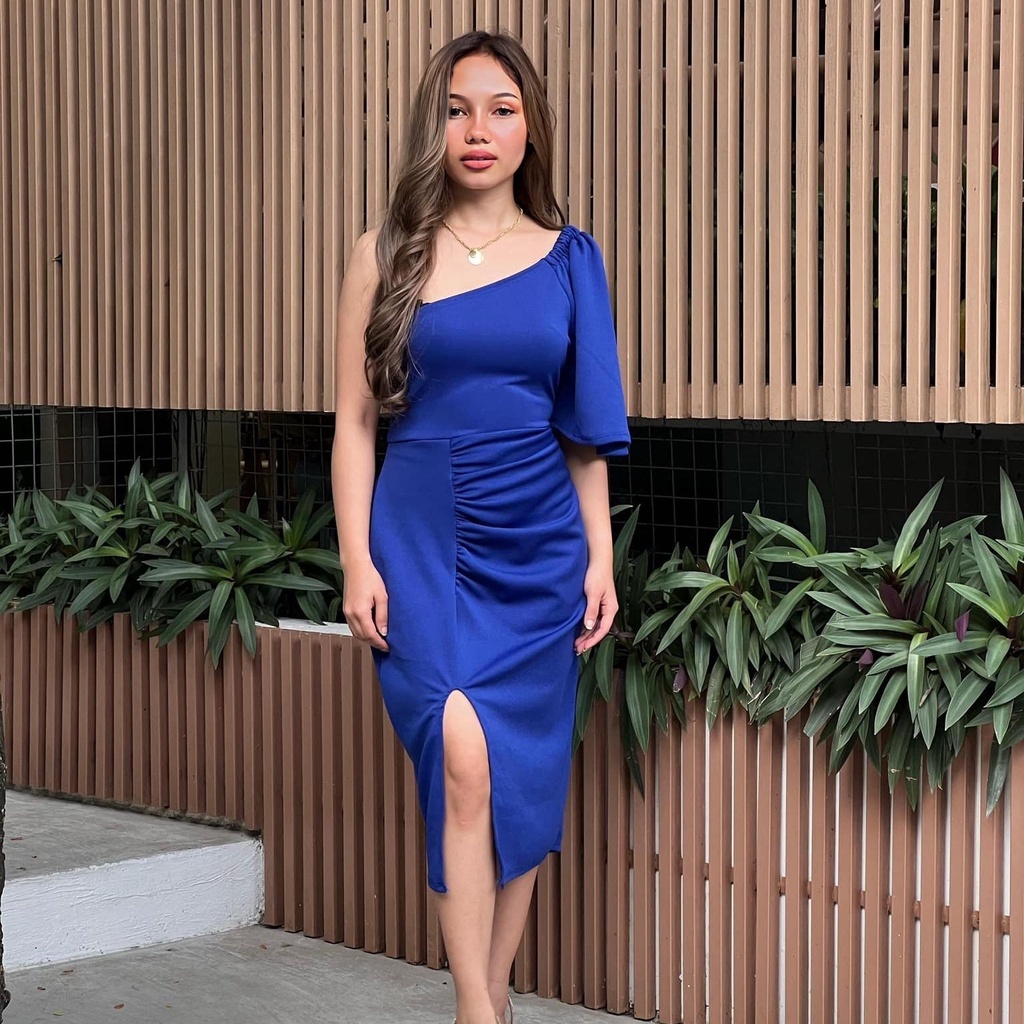 ONE SHOULDER DRESS FORMAL DRESS COCKTAIL DRESS GRADUATION DRESS SEMI ...