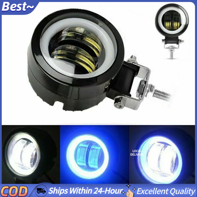 1pc Car Universal LED Angel Eye Fog Lights Car Motorcycle Truck ...