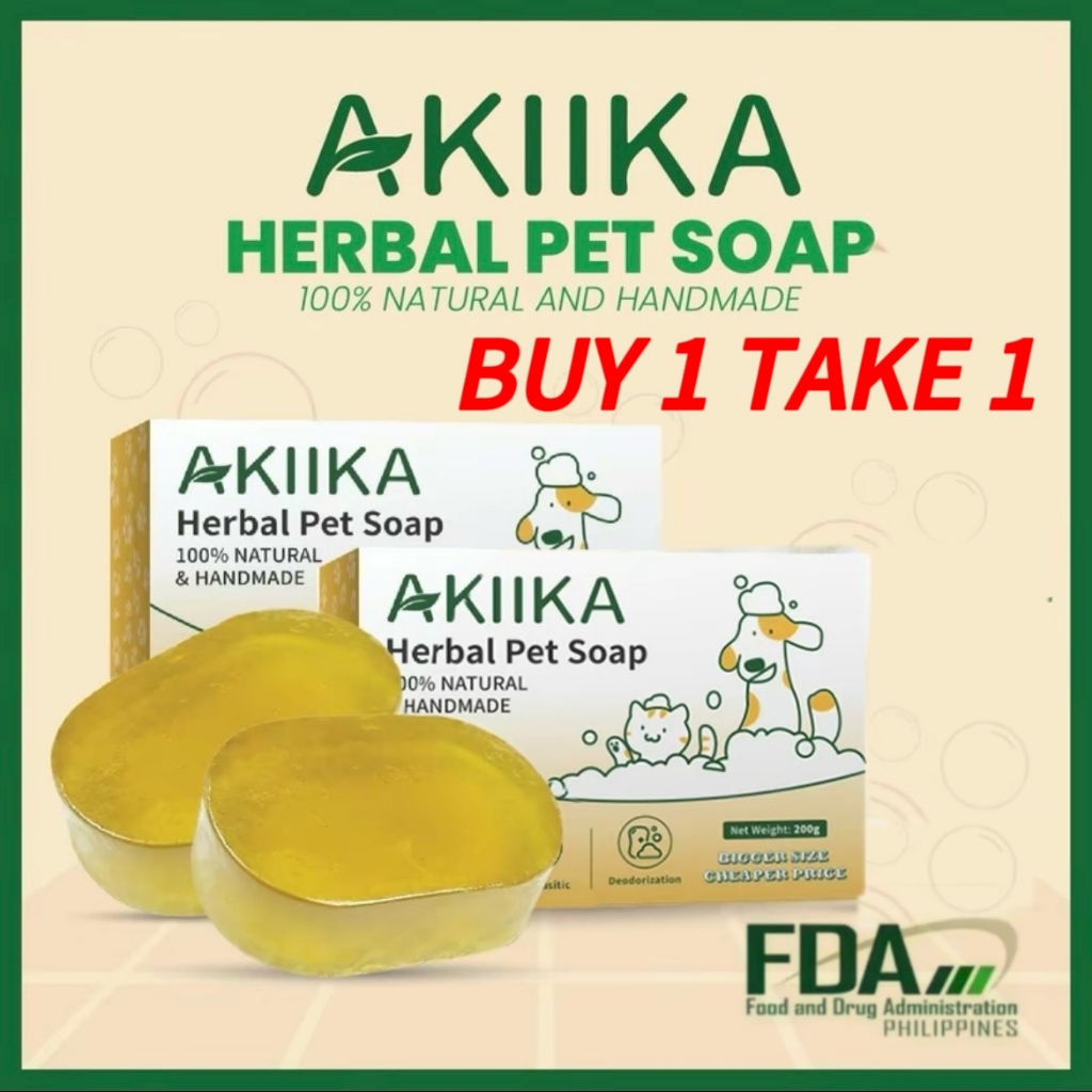 AKIIKA Herbal Pet Soap 200g For Dogs & Cats 100% Natural Handmade 200g ...