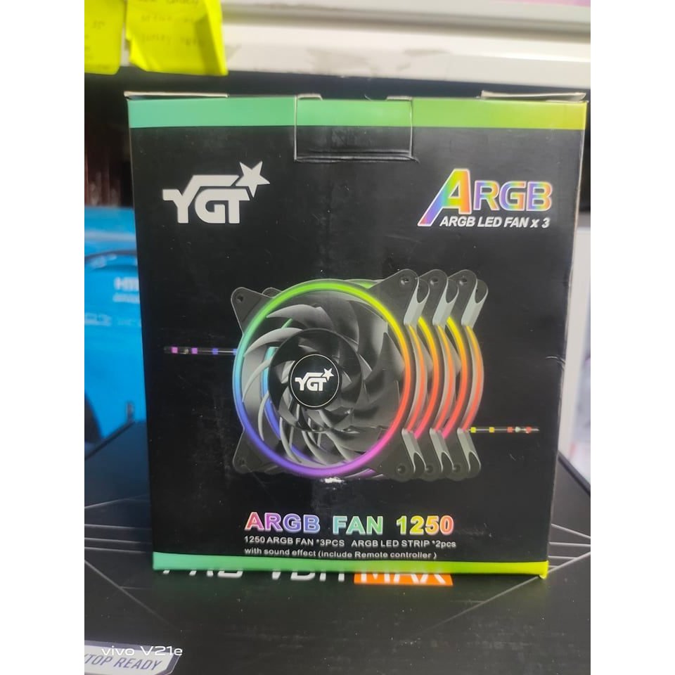 YGT ARGB 3-IN-1 FANS ROMANTIC SERIES ARGB FAN 1250 3IN1 FAN WITH ARGB ...