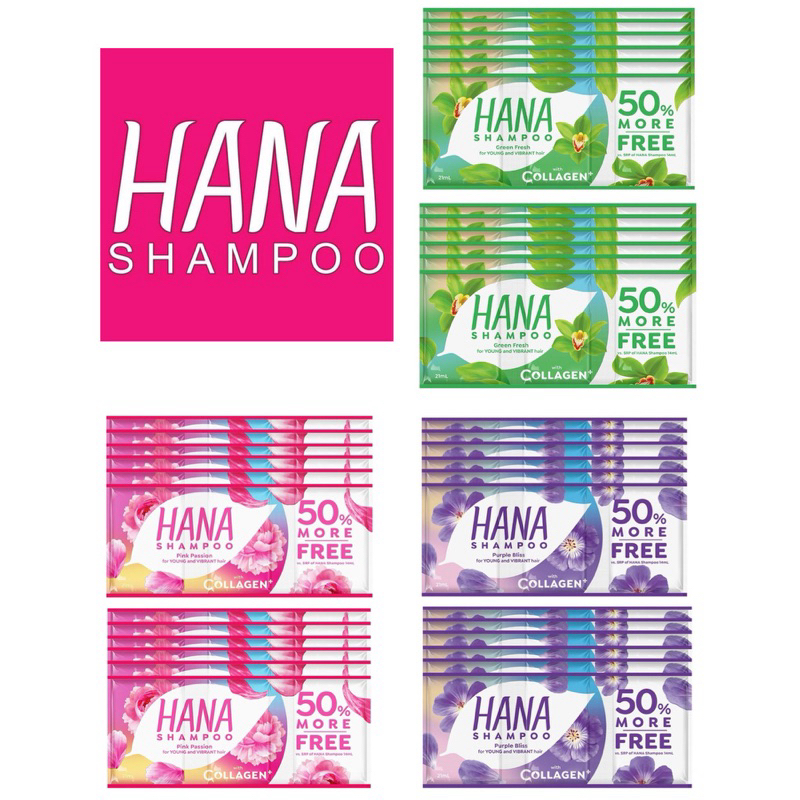 HANA Shampoo TRIPID PACK 1-Dozen 21ML | Shopee Philippines