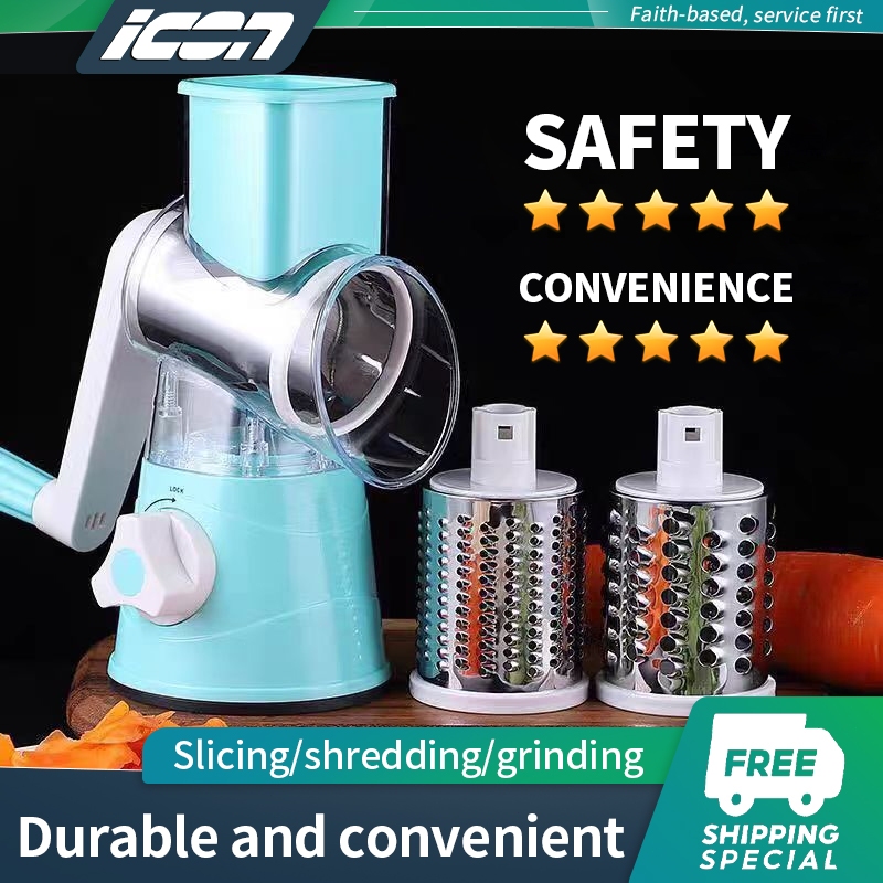 ICON Tabletop Drum Grater Slicer Cutter Grinder Vegetable Meat Grater ...