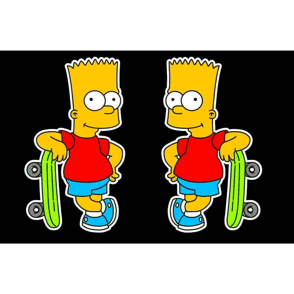 BART SIMPSON waterproof sticker for CARS/MOTOR/BIKES/TUMBLERS etc. 100% ...