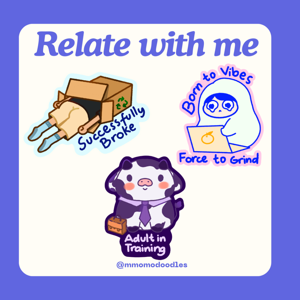 RELATE WITH ME PT 3 Waterproof Laptop Sticker by Momo Doodles | Shopee Philippines