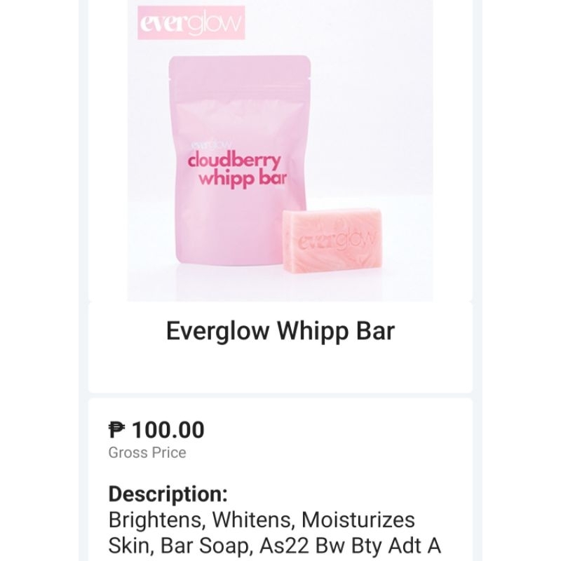 Everglow Cloudberry Whipp Bar 100g | Shopee Philippines