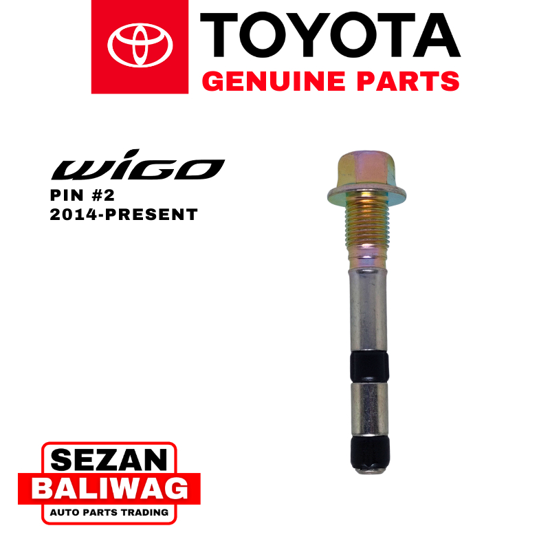 ORIGINAL TOYOTA FRONT DISC BRAKE CALIPER PIN #1 # 2 TOYOTA WIGO 2014 ...