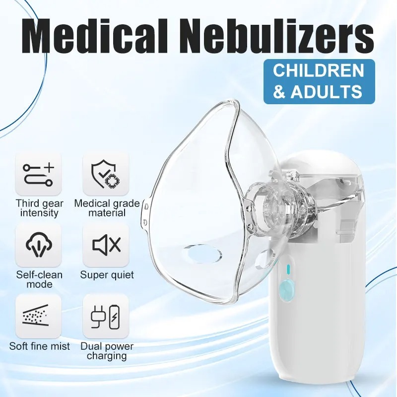 Portable Nebulizer rechargeable Inhaler Ultrasonic Spray Nebulizer ...