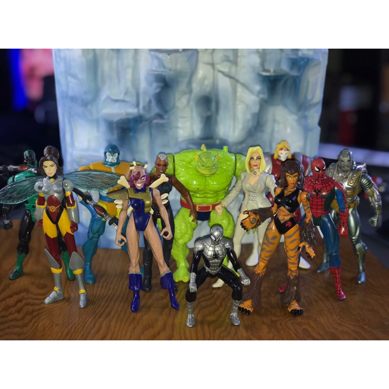 Marvel Toybiz Batch 1 - Spiderman, Omega Red, Emma Frost, Attuma, Tigra ...