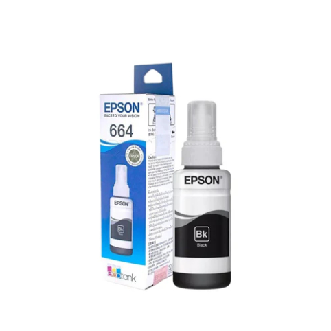 EPSON 664 INK BOTTLE C13T664300 MAGENTA, BLACK, CYAN&YELLOW for Epson Printer L100, L110, L200 ...