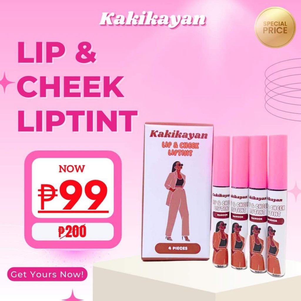 Organic Gel Based Lip Tint in Box (4pcs of 3ml Wand applicator ...