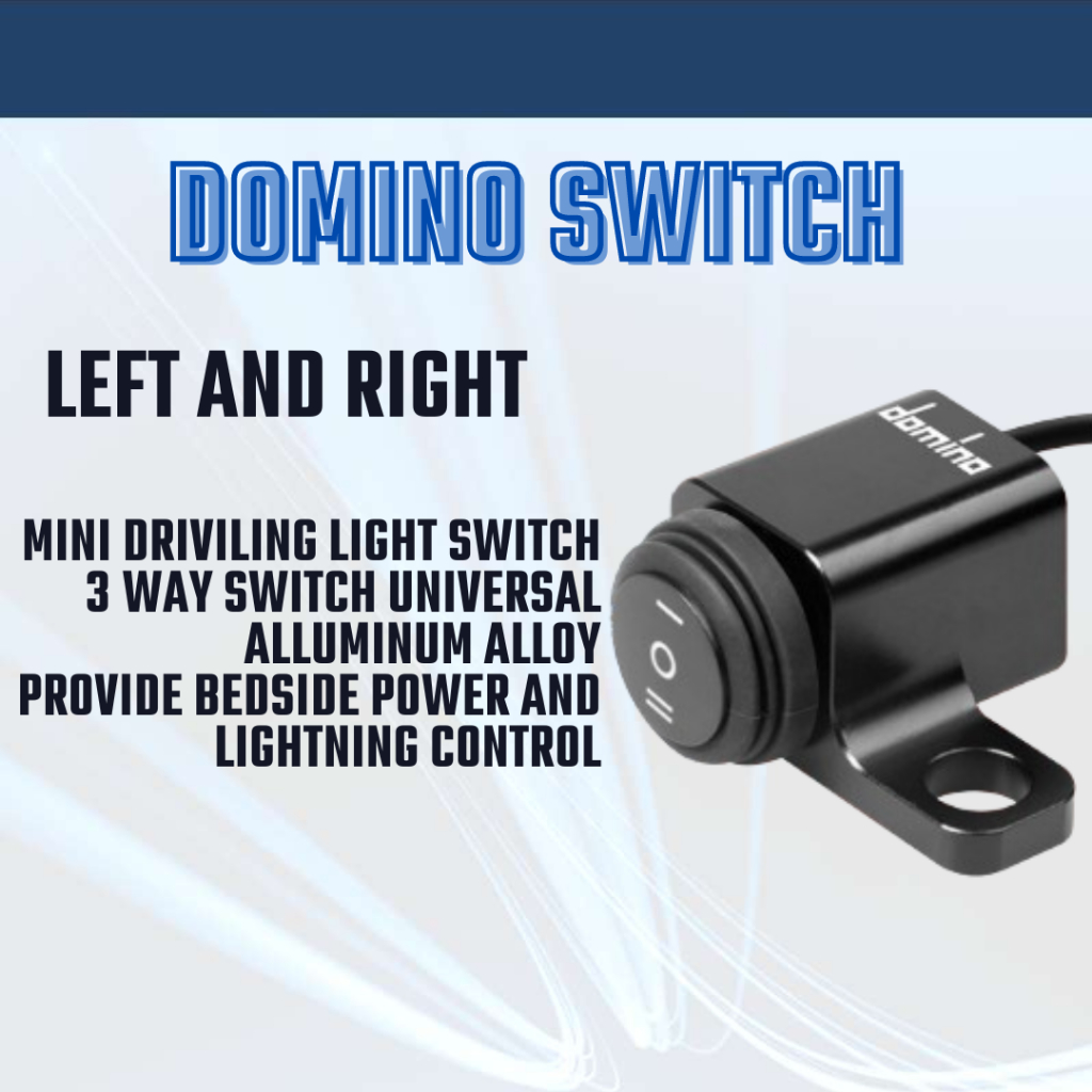 Domino Mini Driving Light Mirror Mount Switch 3 Way Switch Hazard Fog ...