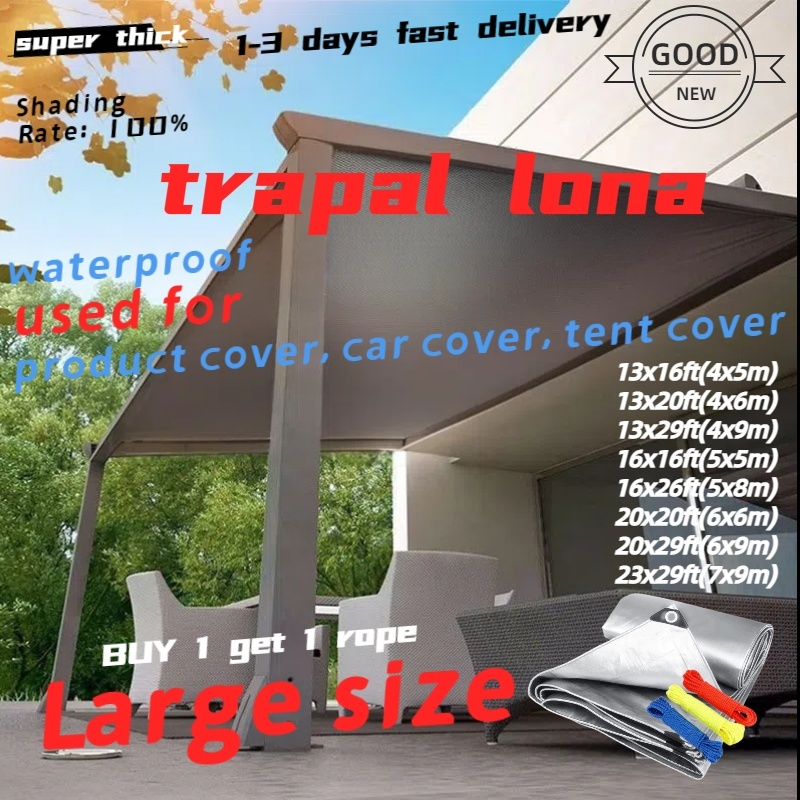 Trapal Lona Waterproof Tent Rainproof Makapal Tarpaulin Tolda Tarp ...
