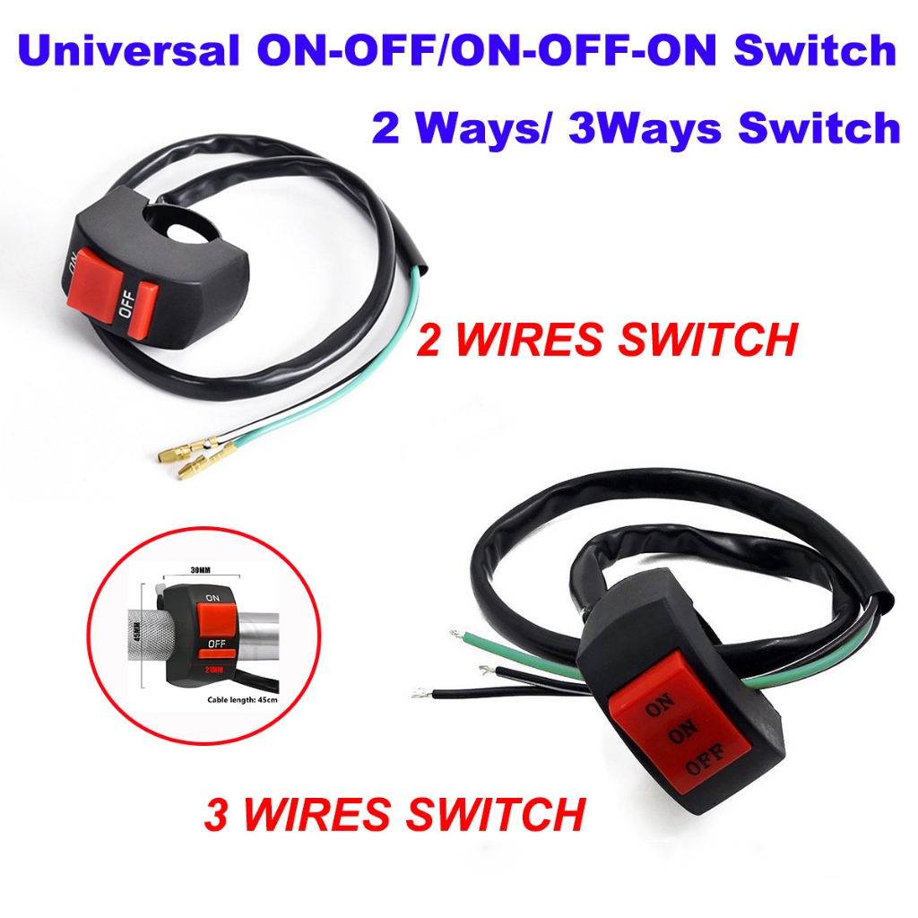 On-Off 3Way 2Way Clamp Switch Led Headlight MDL Foglight Switch ...