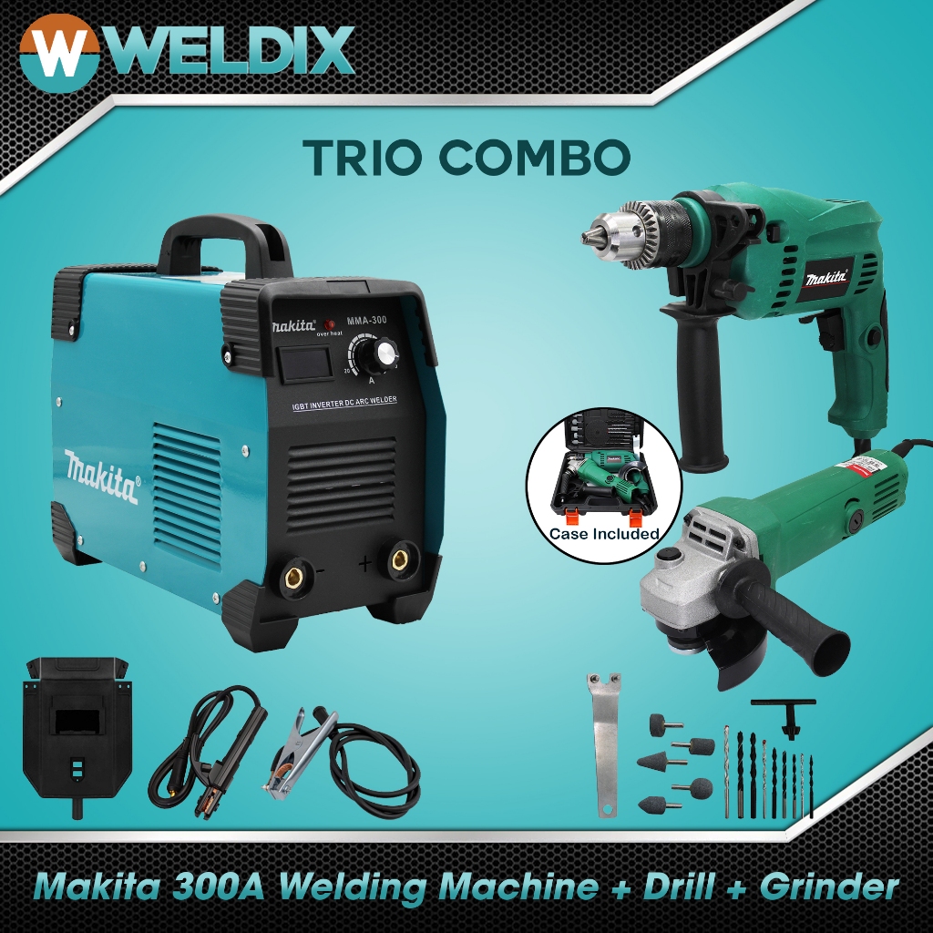 [ TRIO SET ] Makita MMA-300 Welding Machine + 2in1 Makita HP1600 Drill ...
