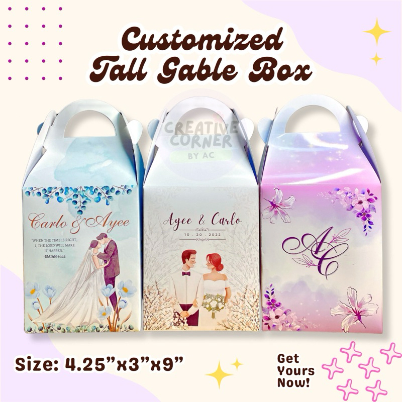 Pesonalized/Customized Tall Gable Box / Loot Box for Any Occasion Free ...