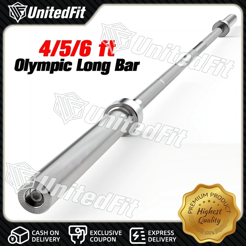 Olympic Standard Barbell Bar 4 Feet, 5 Feet and 6 Feet in Diameter 2 ...