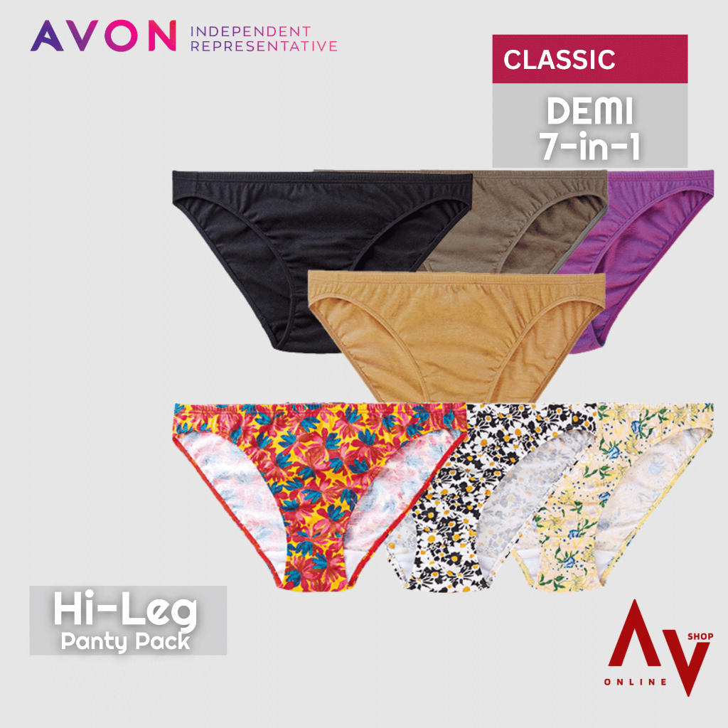 Avon Demi 7in1 Hi Leg Classic Panty Pack | Shopee Philippines