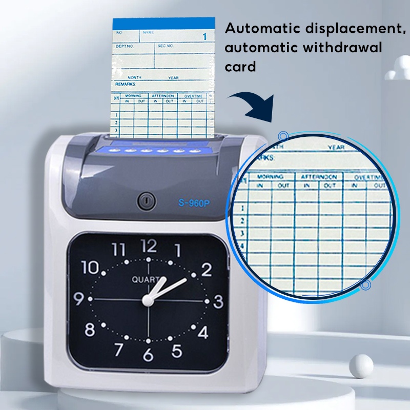 Bundy Clock Time Recorder Attendance Machine Time card 5 Bag Time In ...