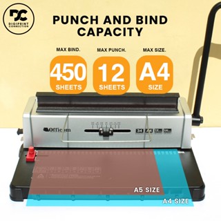 Officom Wire Binding Machine STD12A A4 Size 34 Hole Punched Sheets ...