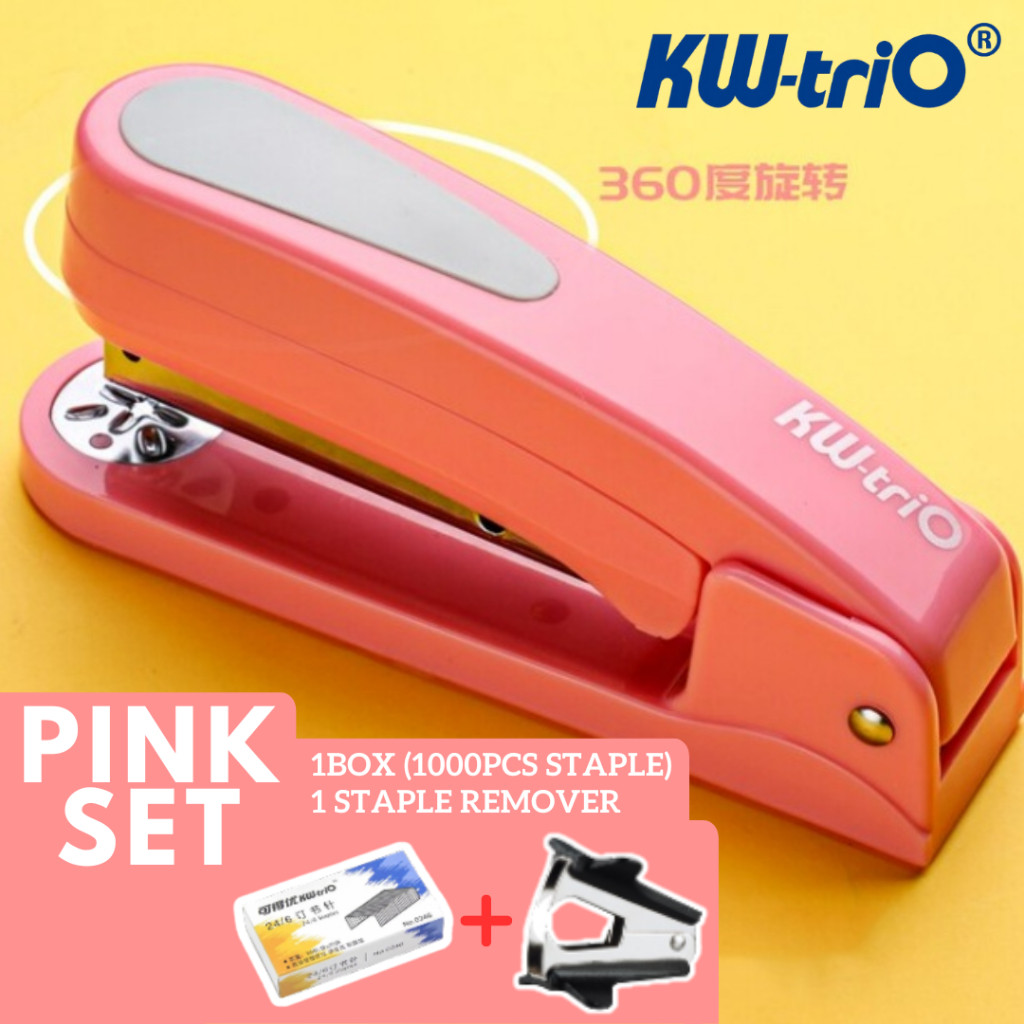 KW-TRIO 360 Stapler Rotation Heavy Duty Stapler 24/6 Staples Effortless ...