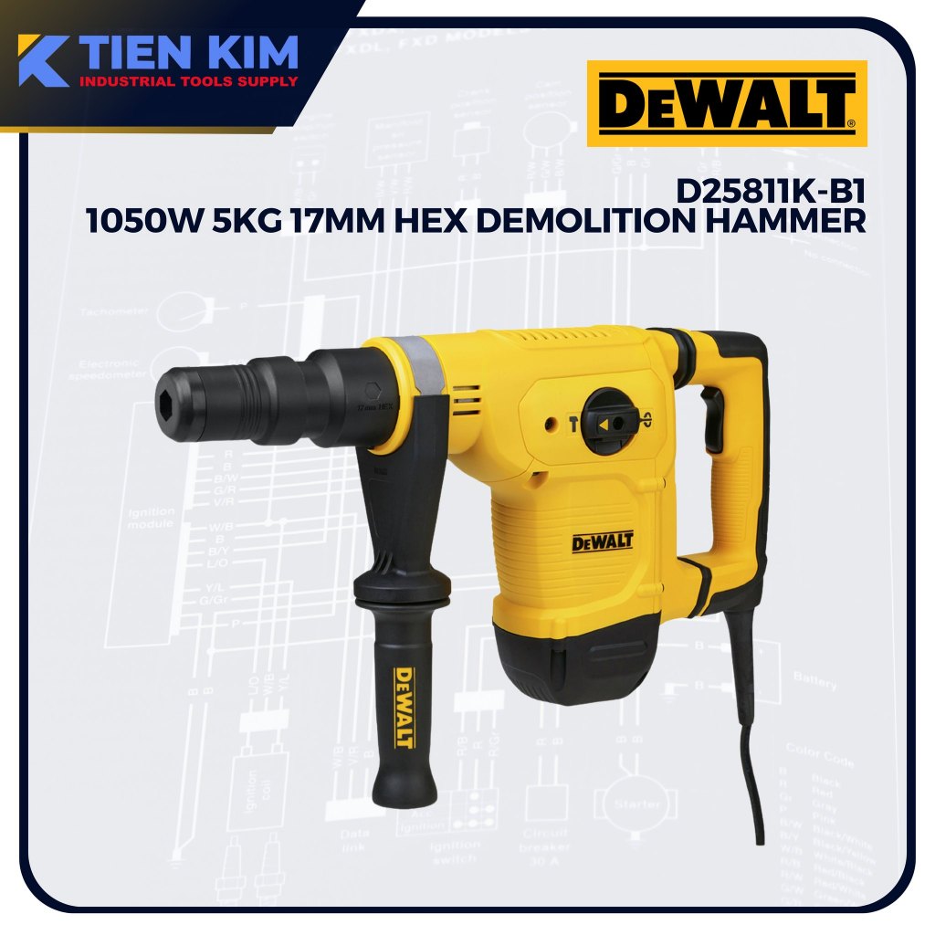 Dewalt D25811K 17mm HEX Chipping Gun / Demolition Hammer 1050W | Shopee ...