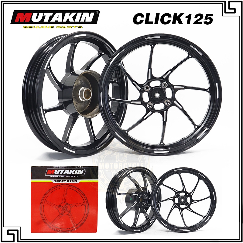 MUTAKIN 801 CNC Mags 24T Front Disc 4 Holes Rear Drum Click 125/150 1 ...