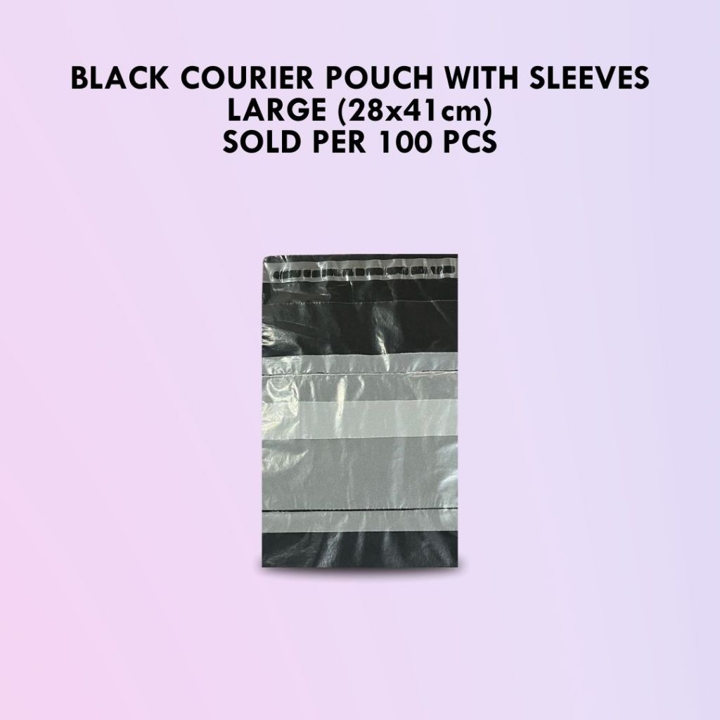 Courier Pouch Black with Waybill Pocket (S,M,L,XL,XXL) set of 100pcs ...