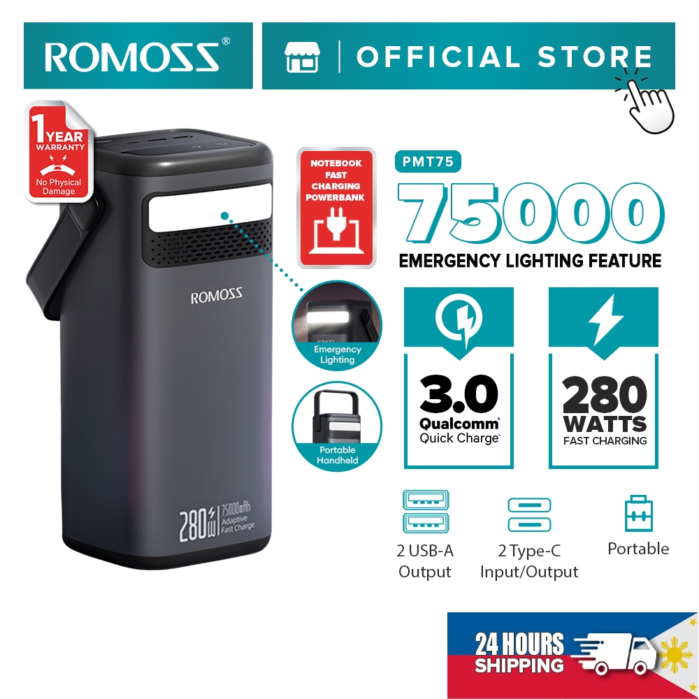 Romoss PMT75 75000mAh 280W Led Display Fast Charging Powerbank with ...