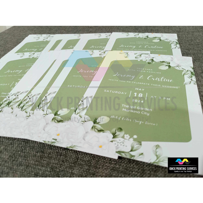 CUSTOMIZED WEDDING INVITATION LAYOUT PRINT W/ ENVELOPE | Shopee Philippines