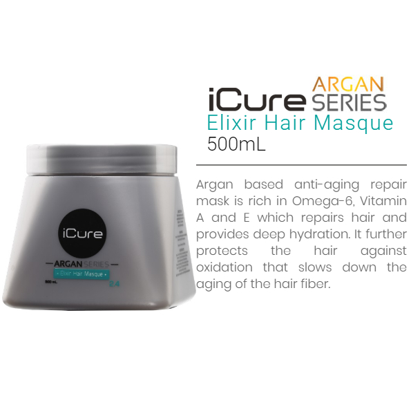 iCure Argan Series Elixir Hair Masque (500ml) | Shopee Philippines