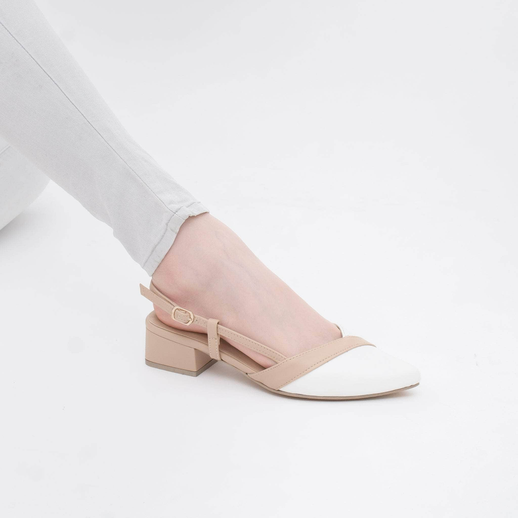 Aztrid Cosmo 1 inch Women Pointed Slingback Block Heels | Shopee ...