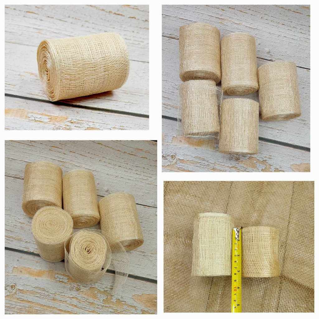 Natural Sinamay Ribbon l Roll l 9 Meters l 3 & 4 inches l Abaca ...